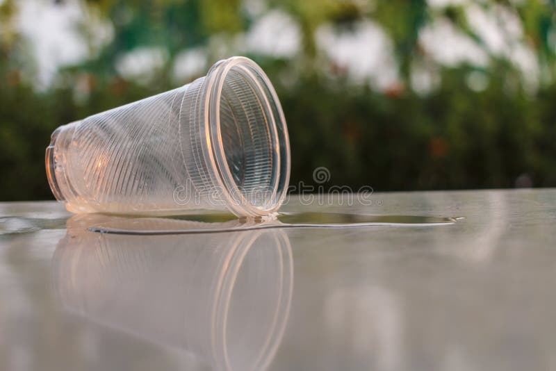 Plastic cups stock image. Image of spill, water, fall - 40035745