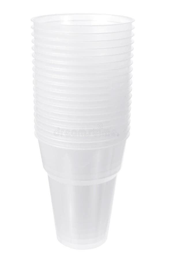 Stack of Styrofoam Cups on White Background Stock Photo - Image of ...
