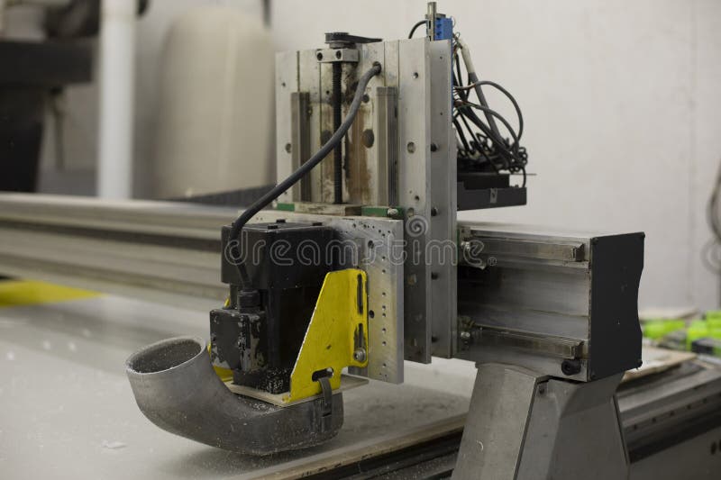 Plastic Cutting Machine. Panel Production Stock Photo - Image of ...