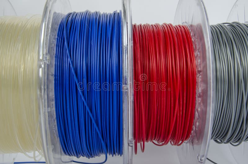 Plastic Filament for 3D Printing Stock Image - Image of filament, coil ...