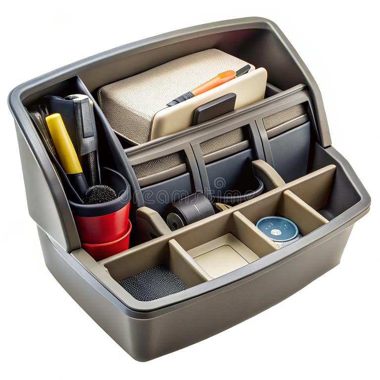 Plastic Vehicle Dashboard Organizer with Compartments Stock ...