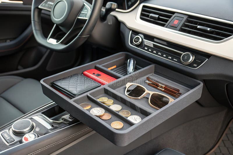 Plastic Dashboard Organizer for Storing Car Essentials Stock ...