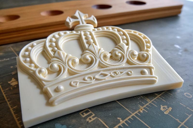 Plastic Decorative Molding with Crown Design Stock Illustration ...