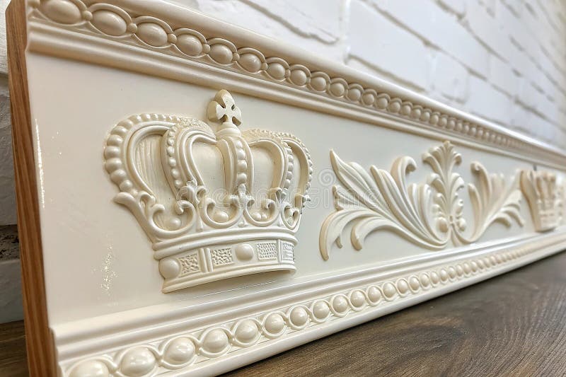 Plastic Decorative Molding with Crown Design Stock Illustration ...