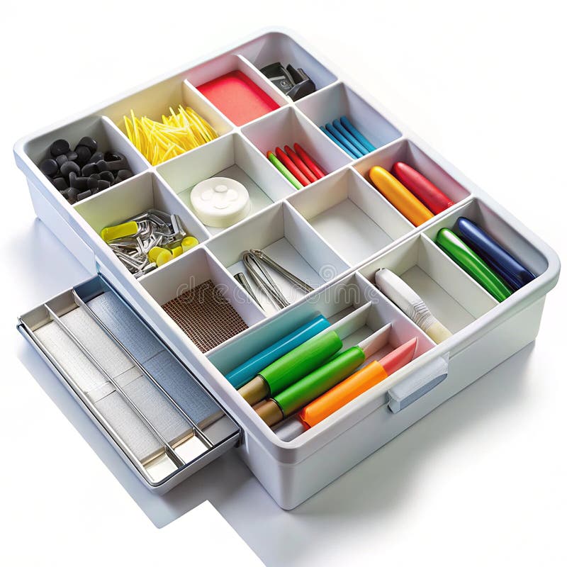 Versatile Plastic Desk Drawer Organizer Stock Illustrations – 4 ...