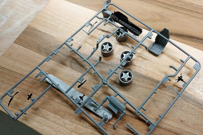 Plastic Details of the Scale Model of a Toy Car. Modeling Stock Image ...