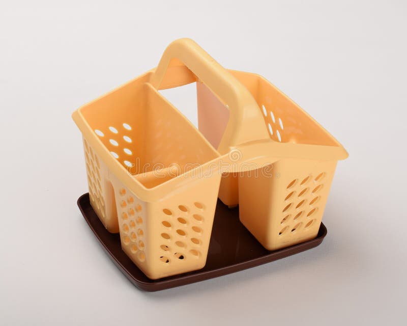 Plastic Device for Draining Cutlery Stock Photo - Image of bowl, drying ...