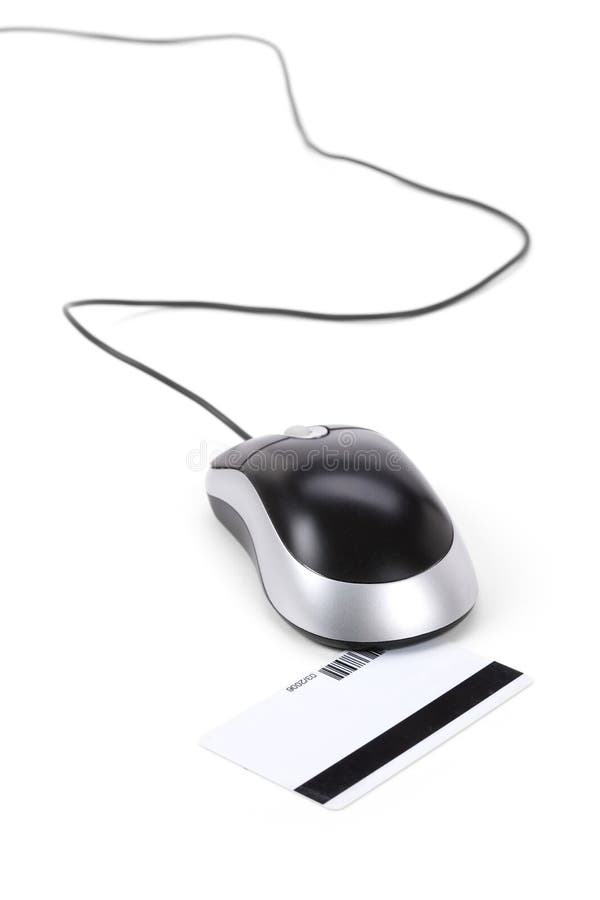 Plastic Digital Data Card and Computer Mouse Stock Image - Image of ...