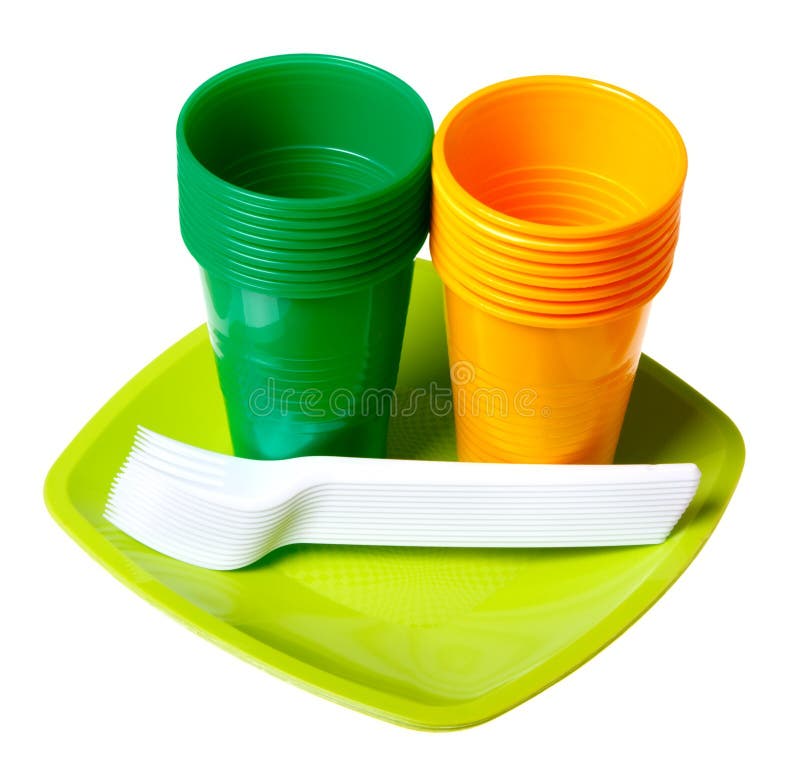 Disposable plastic glass stock photo. Image of food, utensils - 23075206