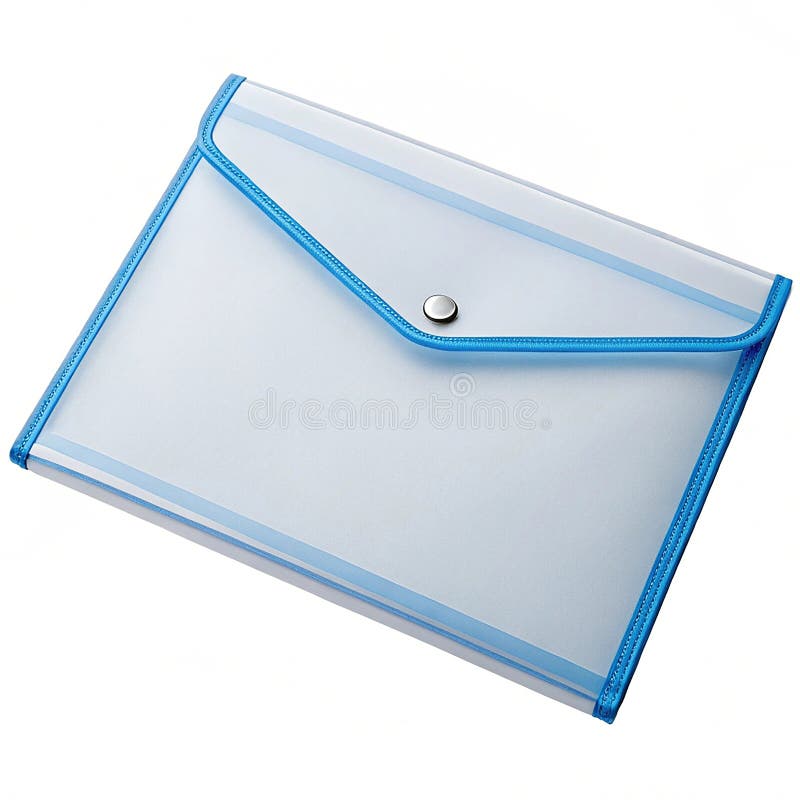 Plastic Document Folder on White Background Stock Illustration ...