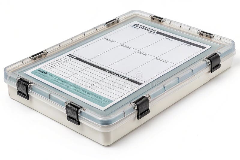 Plastic Document Holder with Transparent Cover Stock Illustration ...