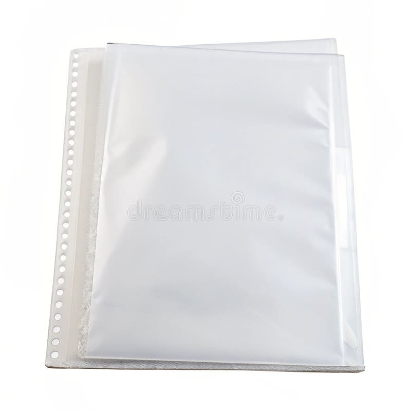 Plastic Document Sleeve with Transparent Front Cover Stock Illustration ...