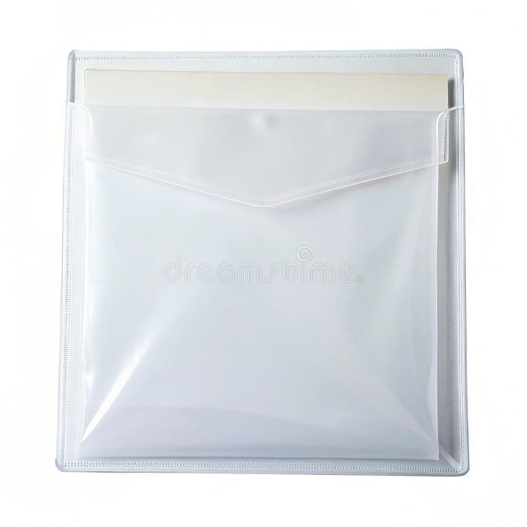 Plastic Document Sleeve with Transparent Front Cover Stock Illustration ...