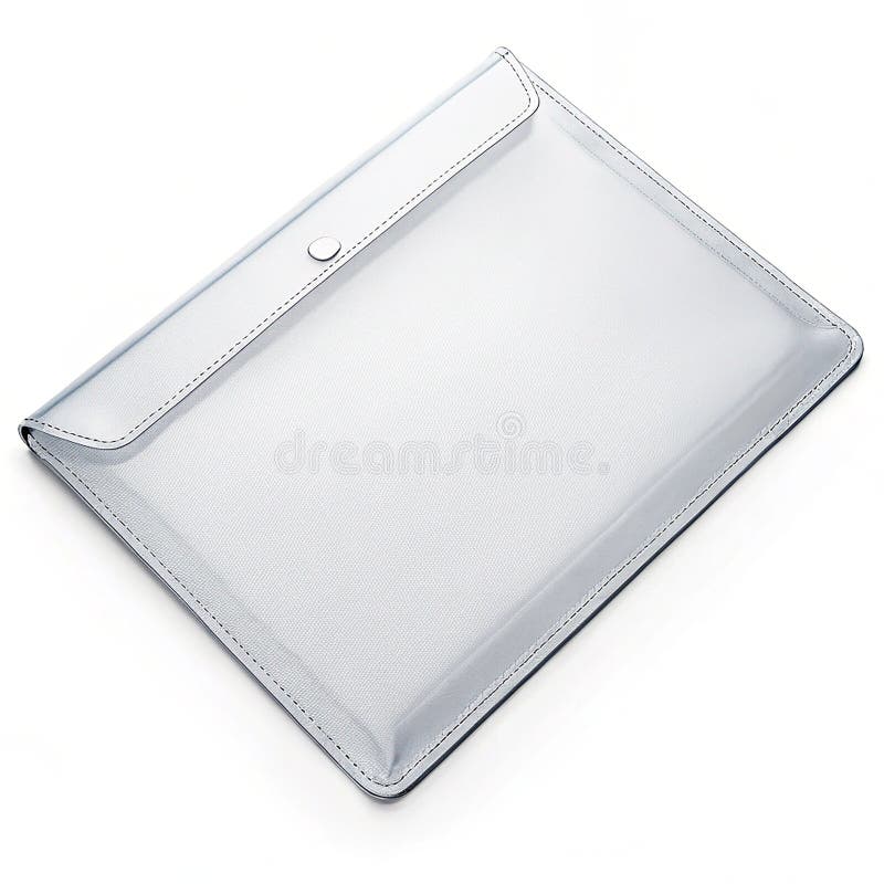 Plastic Document Sleeve on White Background Stock Illustration ...