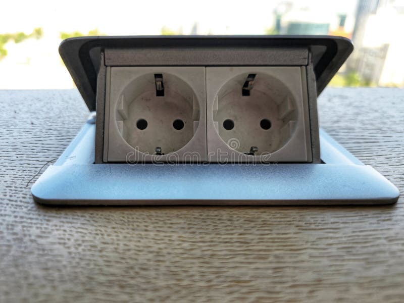 Plastic Double Plug-in Floor Socket Stock Photo - Image of woodsupport ...