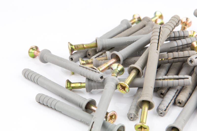 Wall Plugs Isolated on White Stock Photo - Image of isolated, home ...