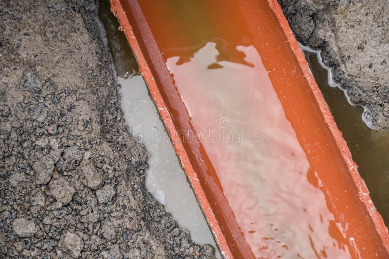 In the Ground There is a Plastic Tube for Shit Stock Photo - Image of ...