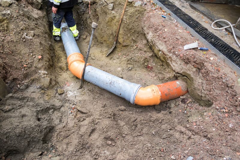 In the Ground There is a Plastic Tube for Shit Stock Image - Image of ...