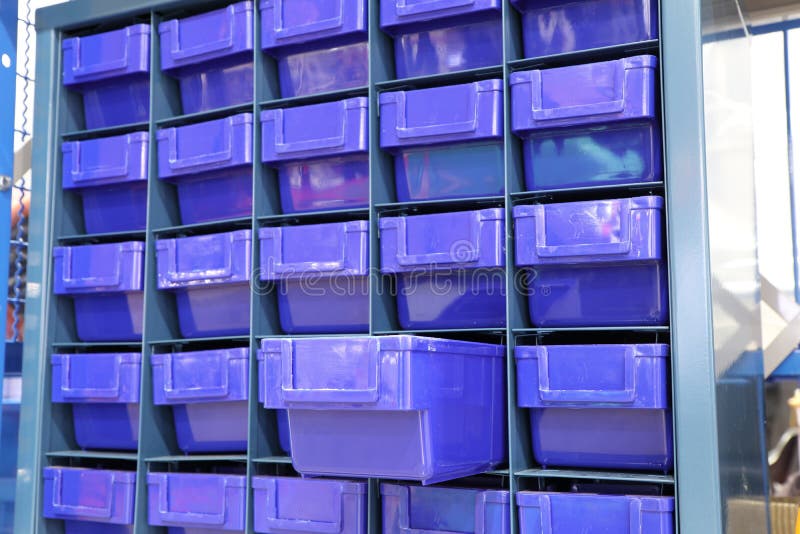 Plastic Drawer for Keeping Parts I Stock Image - Image of store ...