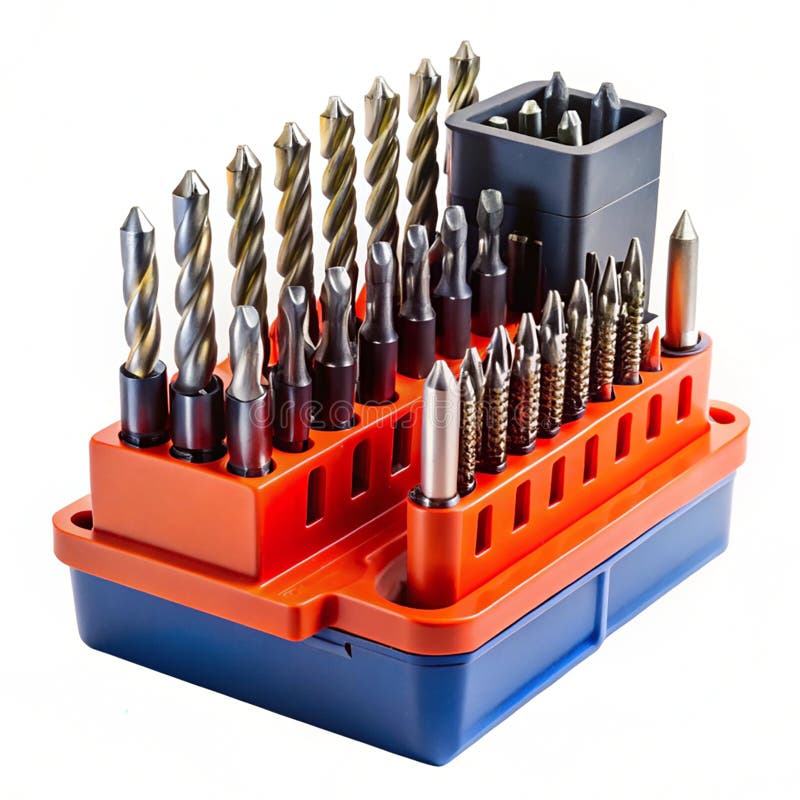 Plastic Drill Bit Holder with Labeled Slots for Different Sizes Stock ...