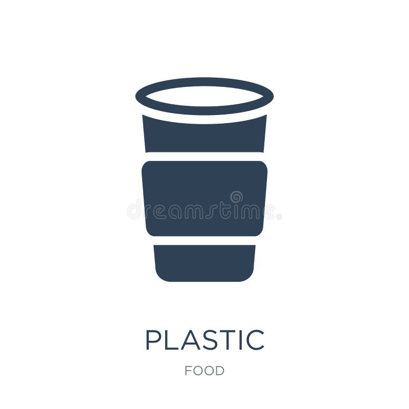 Plastic Drinking Cup Icon in Trendy Design Style. Plastic Drinking Cup ...