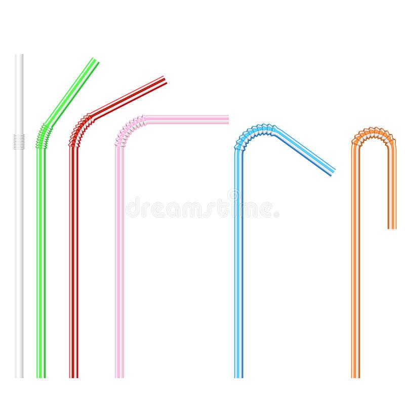 Plastic drinking straw stock vector. Illustration of party - 102321605