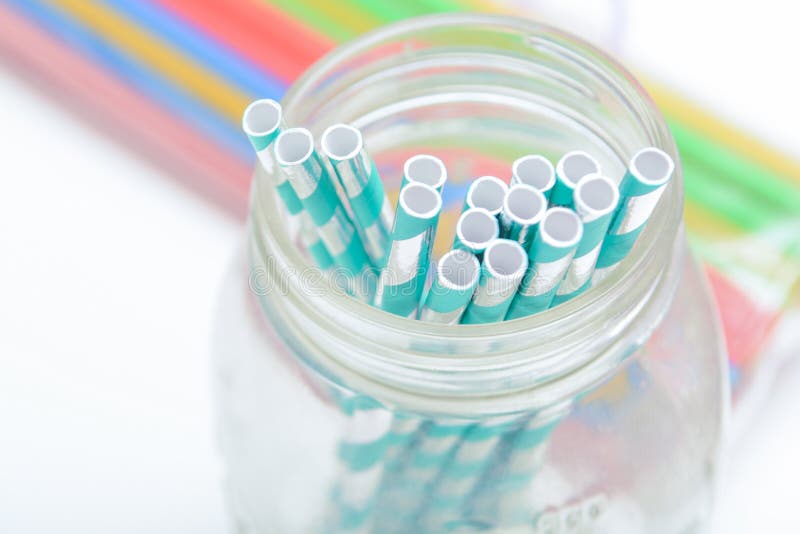 Plastic Drinking Straws, Single Use Plastic Straw Stock Photo - Image ...