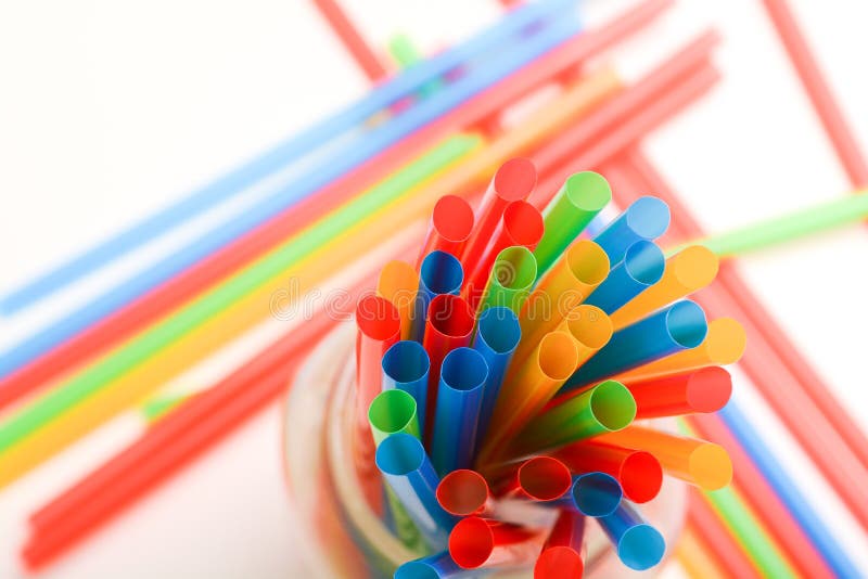 Plastic Drinking Straws, Single Use Plastic Straw Stock Photo - Image ...