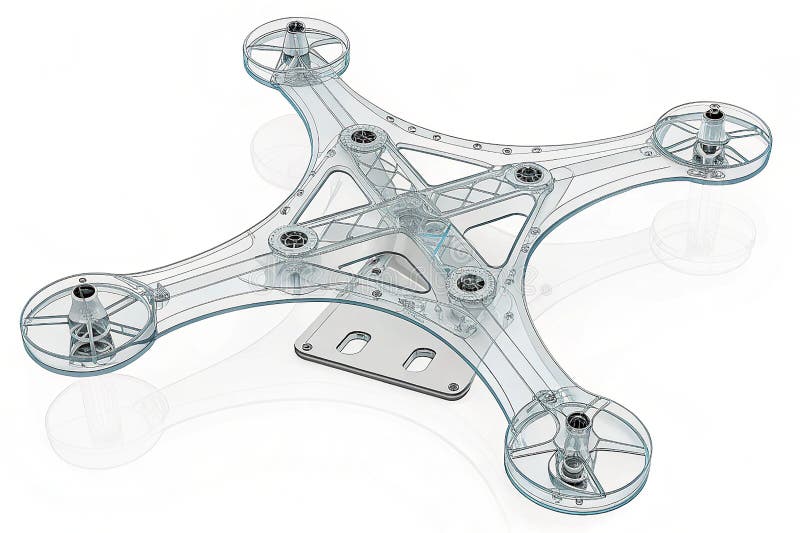 Plastic Drone Frame with Lightweight Design Stock Illustration ...