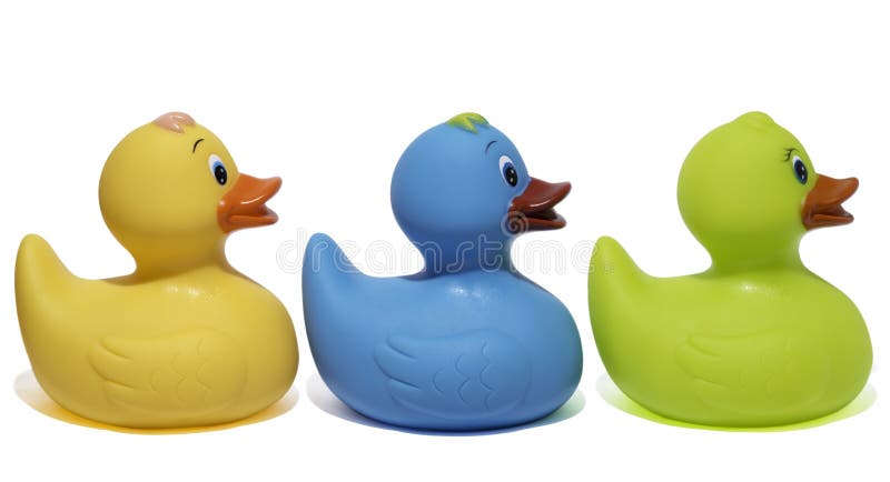 Plastic Ducks Side View stock image. Image of clean, blue - 43920065