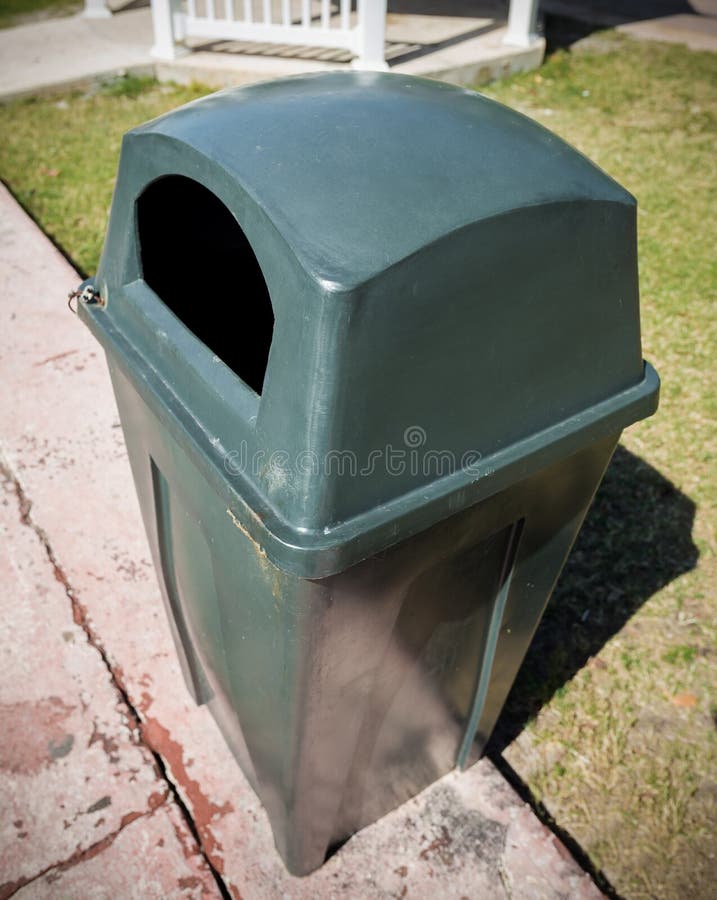 Plastic dustbin outdoors stock image. Image of ecology - 190347517
