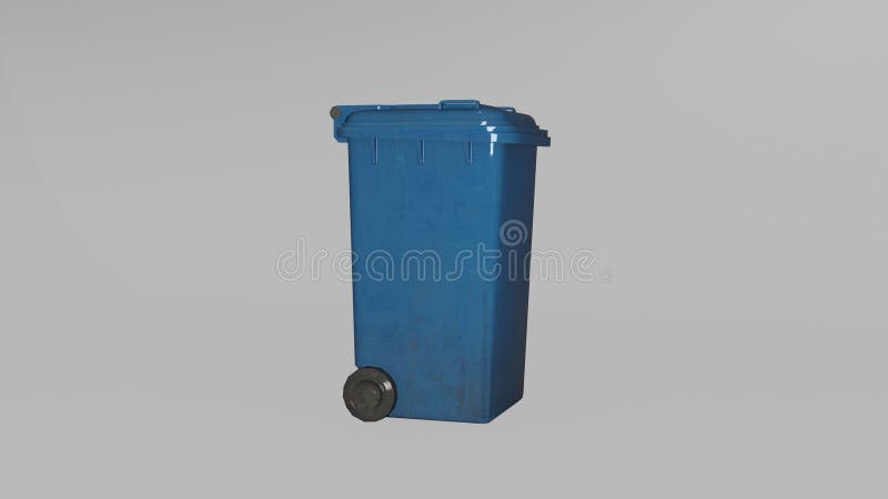 Plastic dustbin stock photo. Image of design, blue, label - 336701244