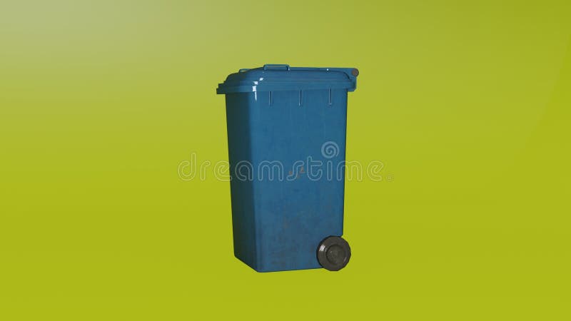 Plastic dustbin stock illustration. Illustration of yellow - 336701317