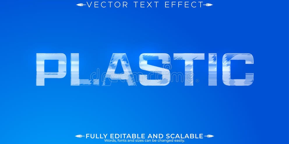 Plastic Editable Text Effect, Glass and Clean Text Style Stock Vector ...