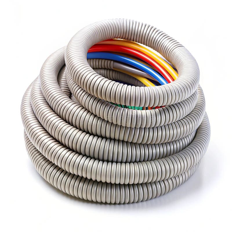 Plastic Electrical Cable Conduit Flexible Tubing Stock Illustration ...