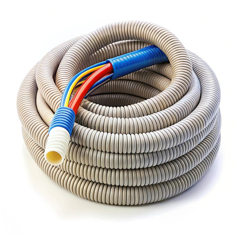 Plastic Electrical Cable Conduit Flexible Tubing Stock Illustration ...