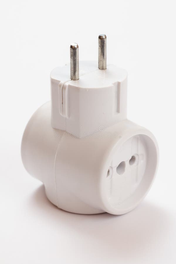 Plastic Electrical Tee on a White Background Stock Photo - Image of ...