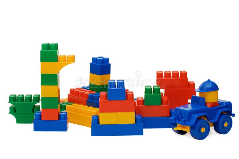 Plastic Elements Blocks for the Designer Stock Photo - Image of games ...