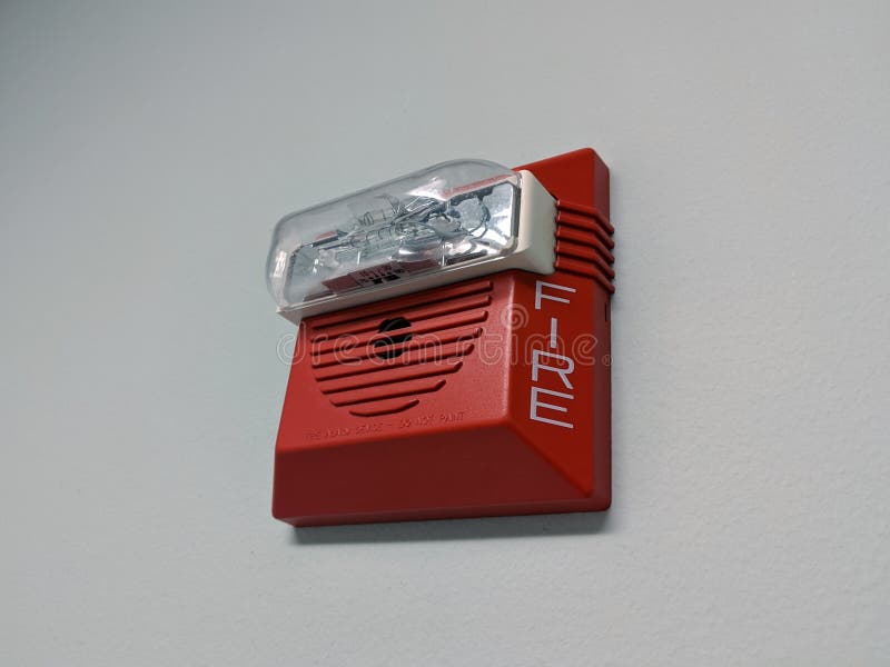 Plastic Emergency Fire Alarm Box Attached To a Wall Stock Image - Image ...