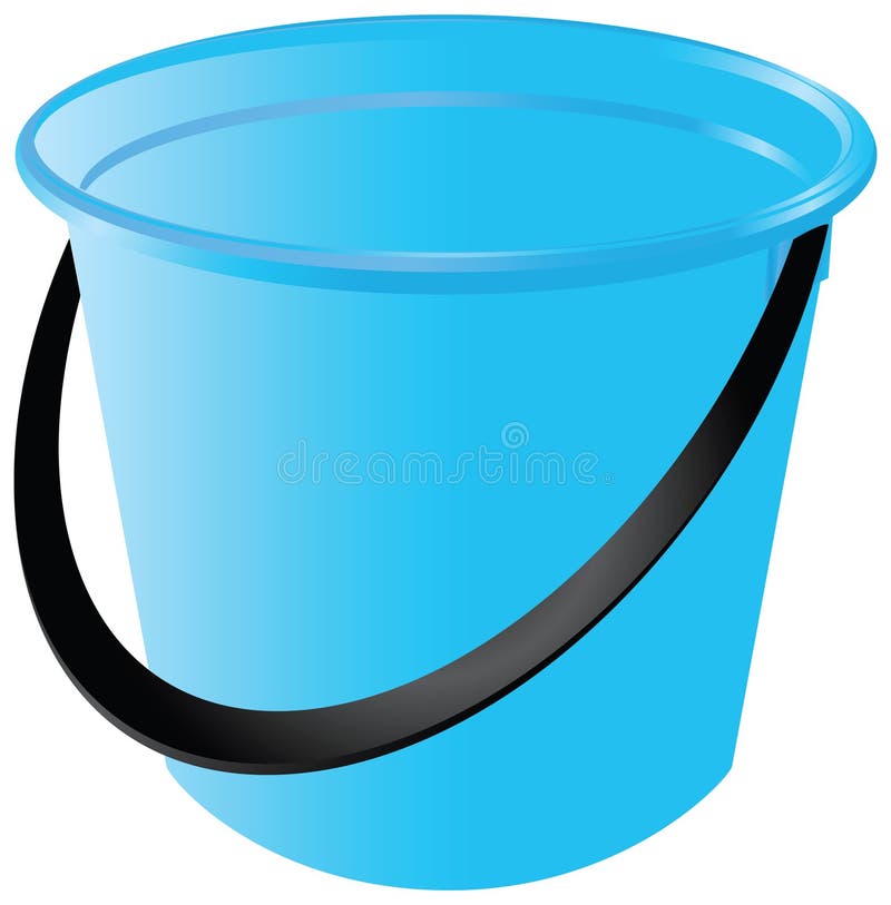 Plastic emmer vector illustratie. Illustration of blauw - 24511651