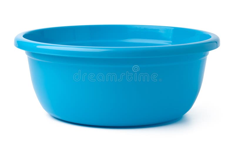Plastic Empty Basin Isolated on White Background. Stock Photo - Image ...