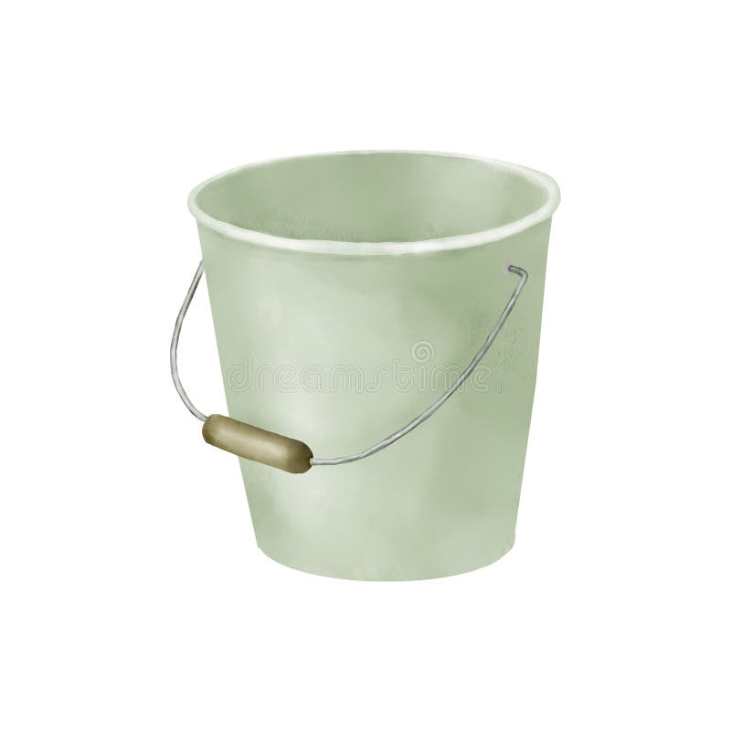 Plastic Empty Bucket with Iron Handle for Water and Cleaning ...