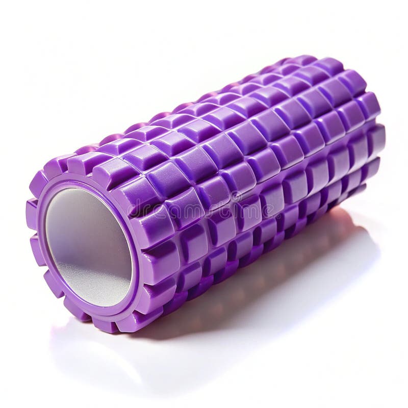 Plastic Exercise Roller with a Foam Covering for Muscle Recovery Stock ...