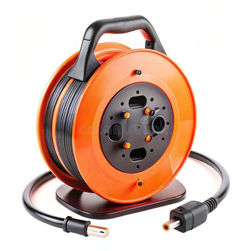 Plastic Extension Cord Reel with Retractable Function Stock ...