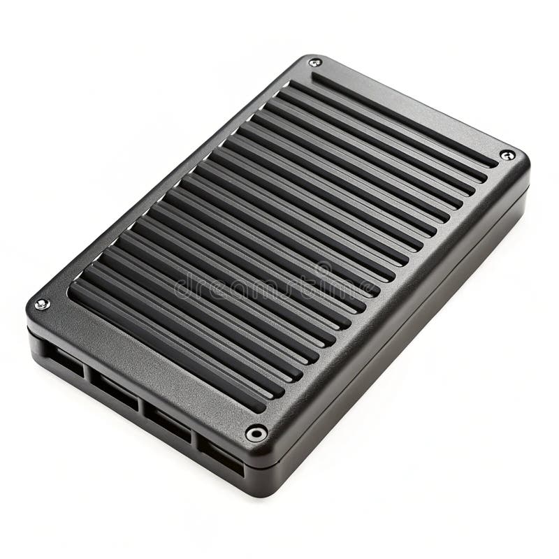 Plastic External SSD Case with Heat Dissipation Stock Illustration ...