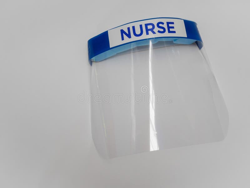 Plastic Face Shield for Protection from Coronavirus Stock Photo - Image ...