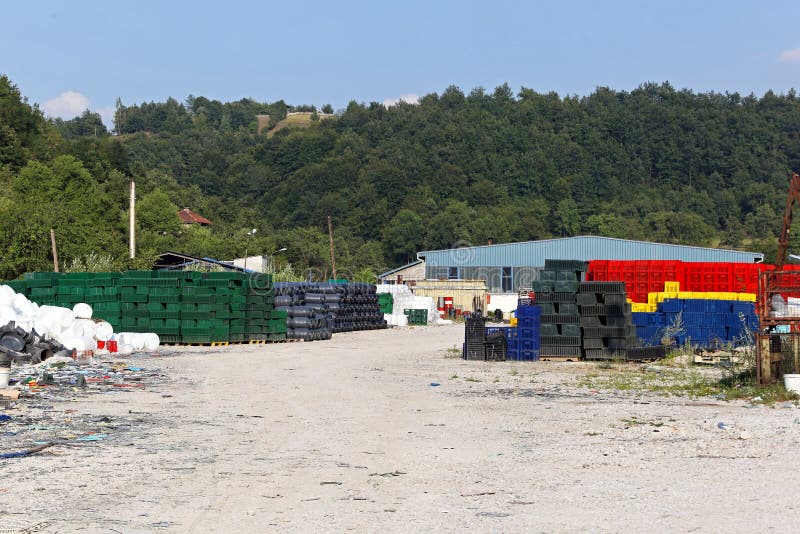 Plastic factory stock image. Image of industrial, warehouse - 26065613