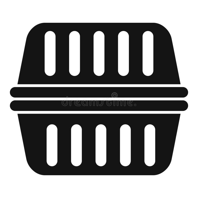 Plastic Fast Food Box Icon Simple Vector. Pack Bread Stock Vector ...
