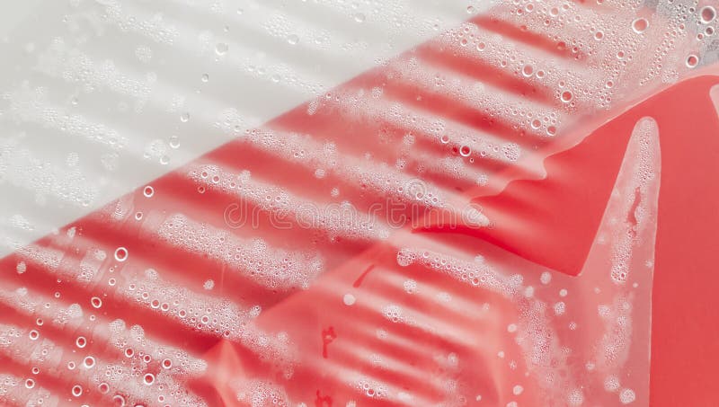 The Plastic Film is Covered with Droplets Stock Photo - Image of ...