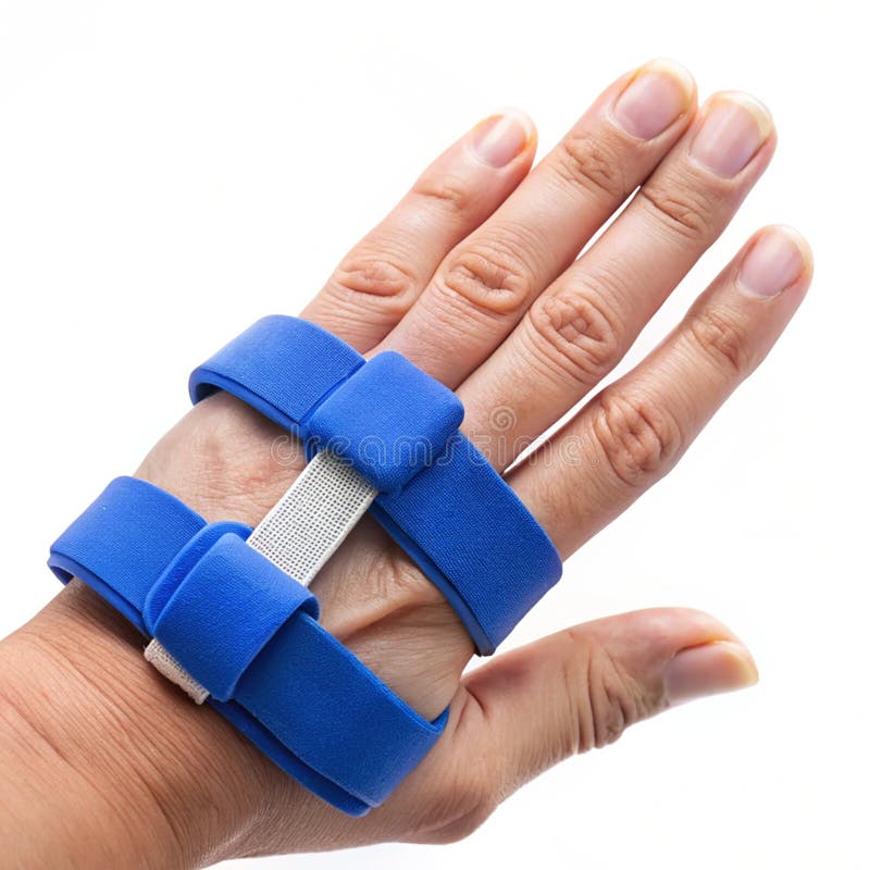 Plastic Finger Splint with Adjustable Straps Stock Illustration ...